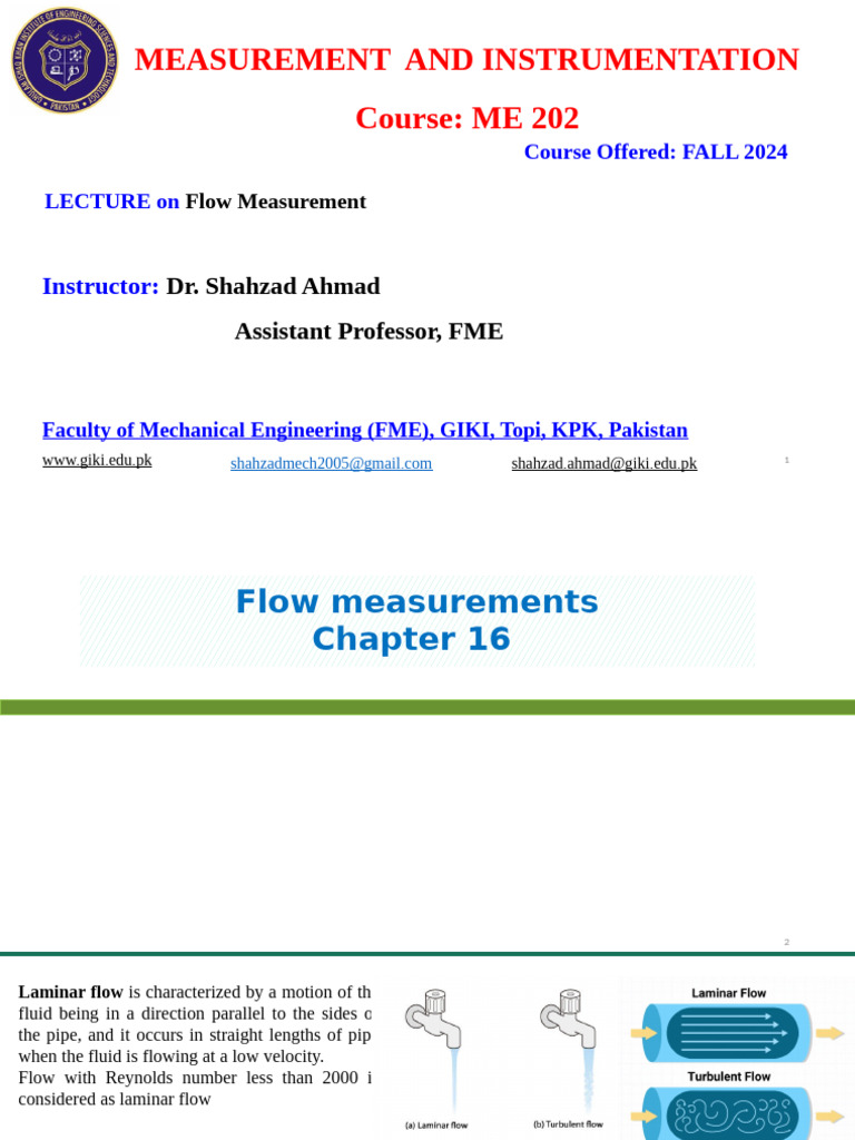 Flow Measurement Techniques Overview | PDF | Flow Measurement | Fluid ...