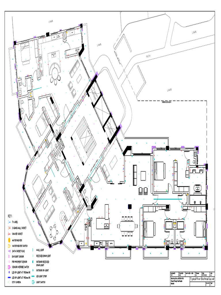 CR Typical Floor Plan Electrical Layout @A1 | PDF