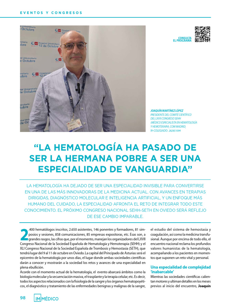 Immedicohospitalario Hematologia Pasado 52484 22130248 | PDF ...