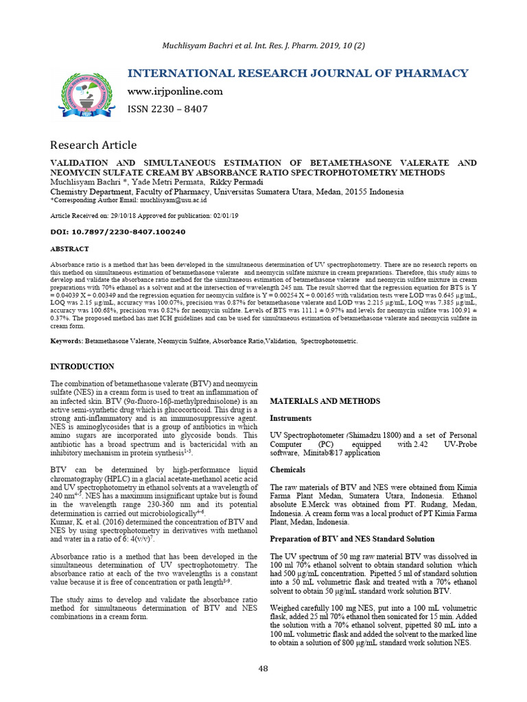 Validation and Simultaneous Estimation o | PDF