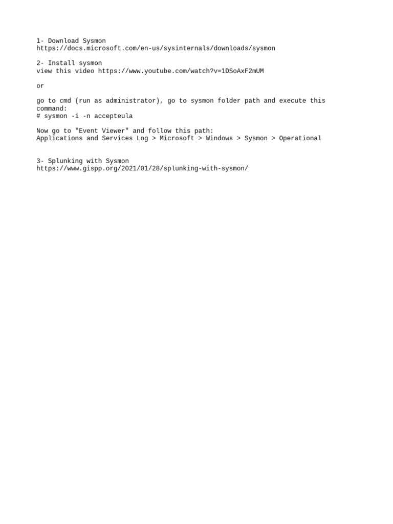 How to Enable Sysmon for Windows Logging and Security | PDF