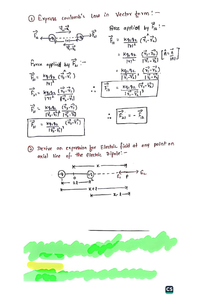 Physics Class 12 Derivation (Ch 1 to 7) | PDF
