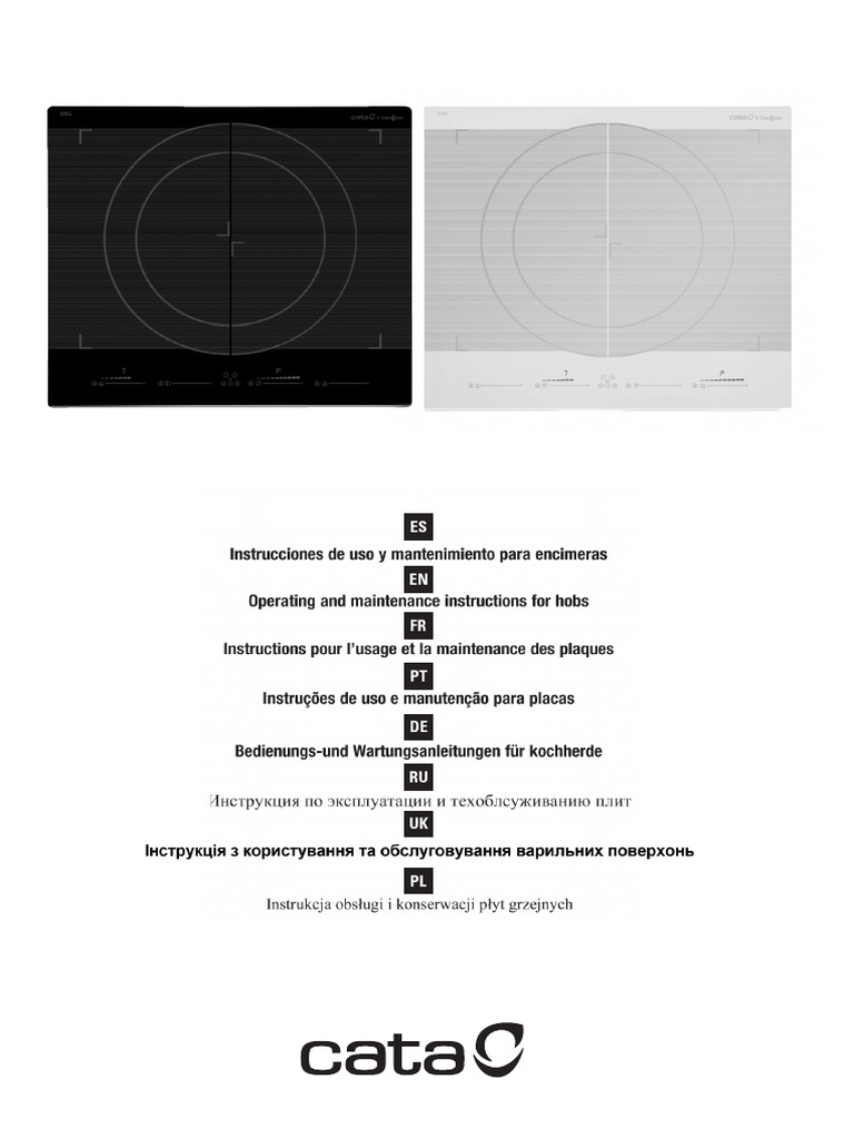 Manual Vitrocerámica Cata | PDF | Diodo emisor de luz | Red eléctrica