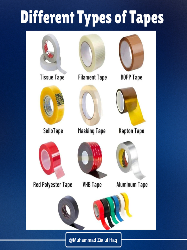 Types of Tapes for Various Uses | PDF | Electrical Wiring | Secondary ...
