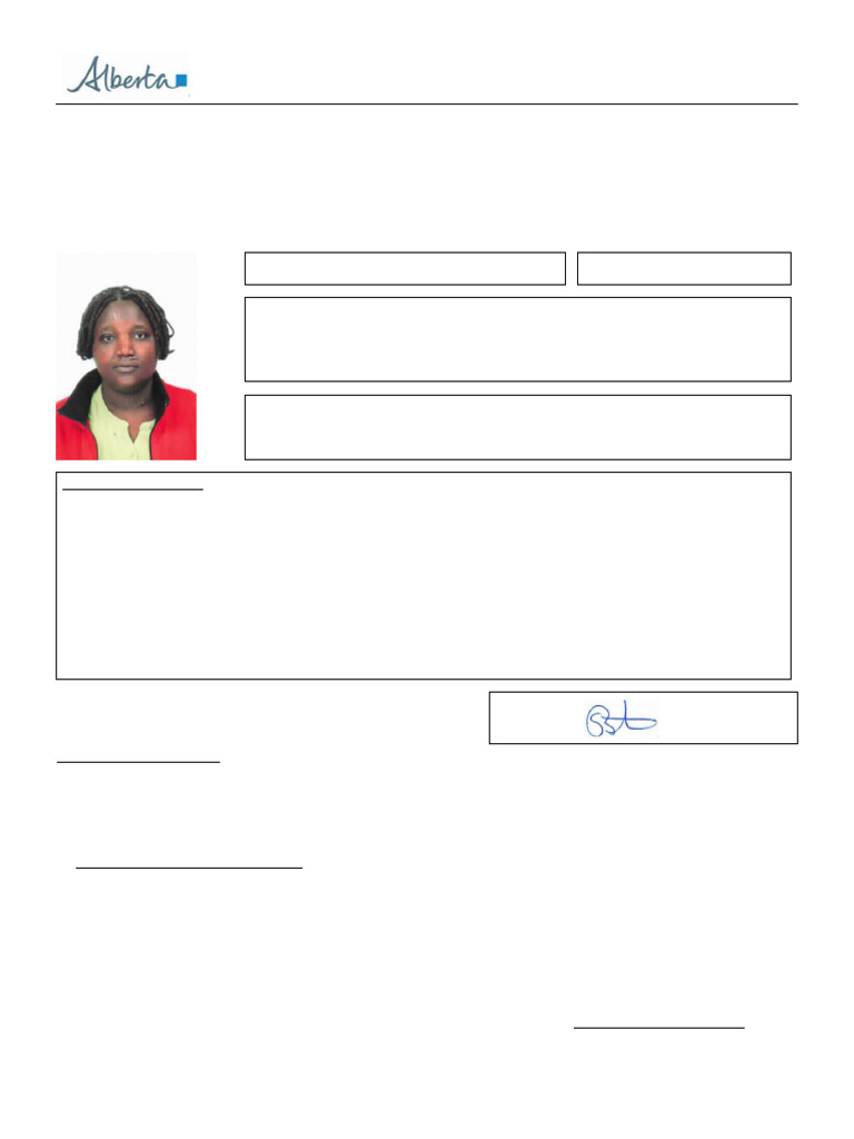 Alberta Temporary Security Licence Details | PDF | License