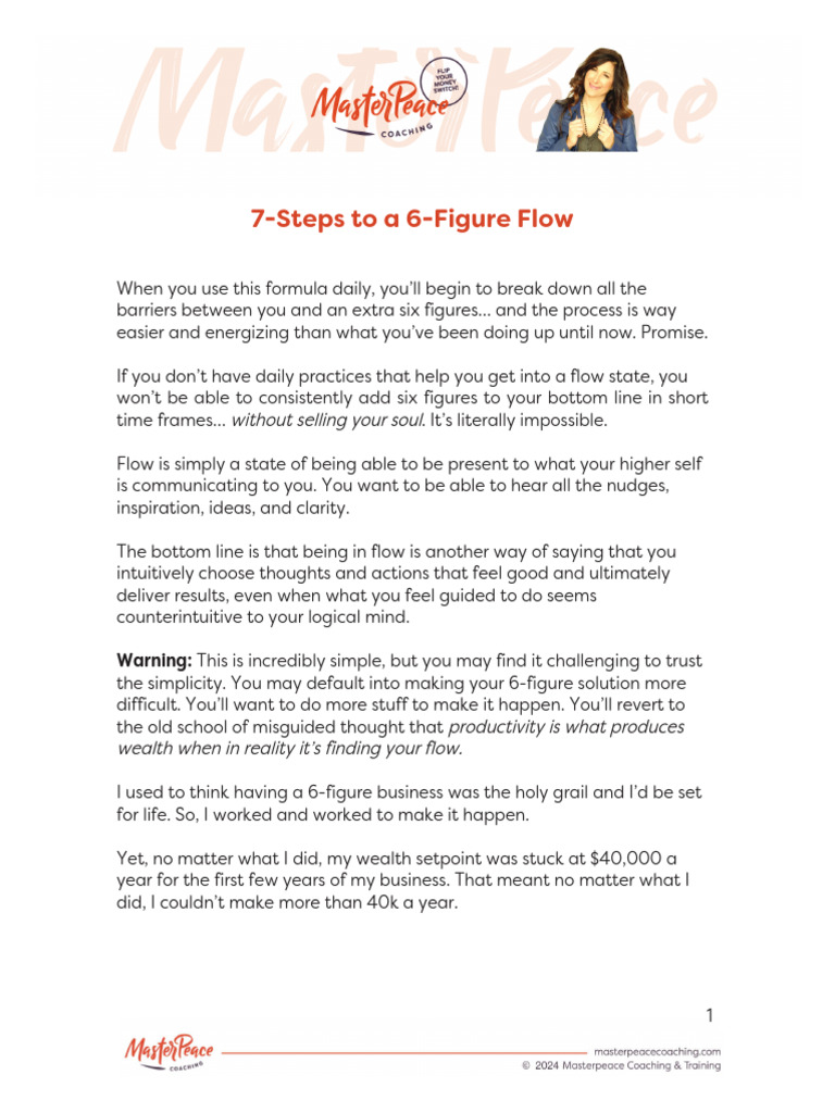 6-Figure Flow Formula Steps | PDF | Thought | Psychology