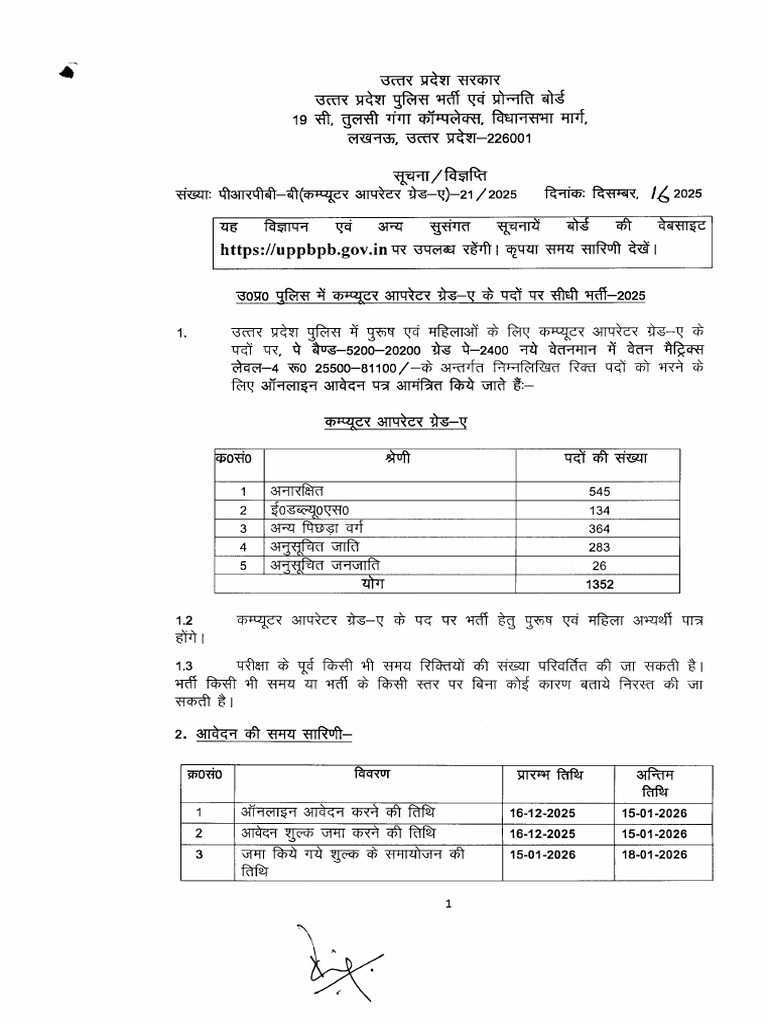 UP_Police_COmputer_Operator_Notification-22 (1) | PDF