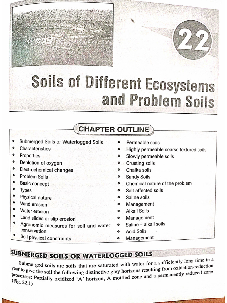 Soil of Different Ecosystem and Problem Soils | PDF