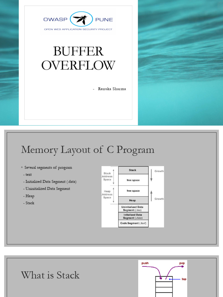 Buffer Overflow by Renuka Sharma | PDF | Pointer (Computer Programming ...