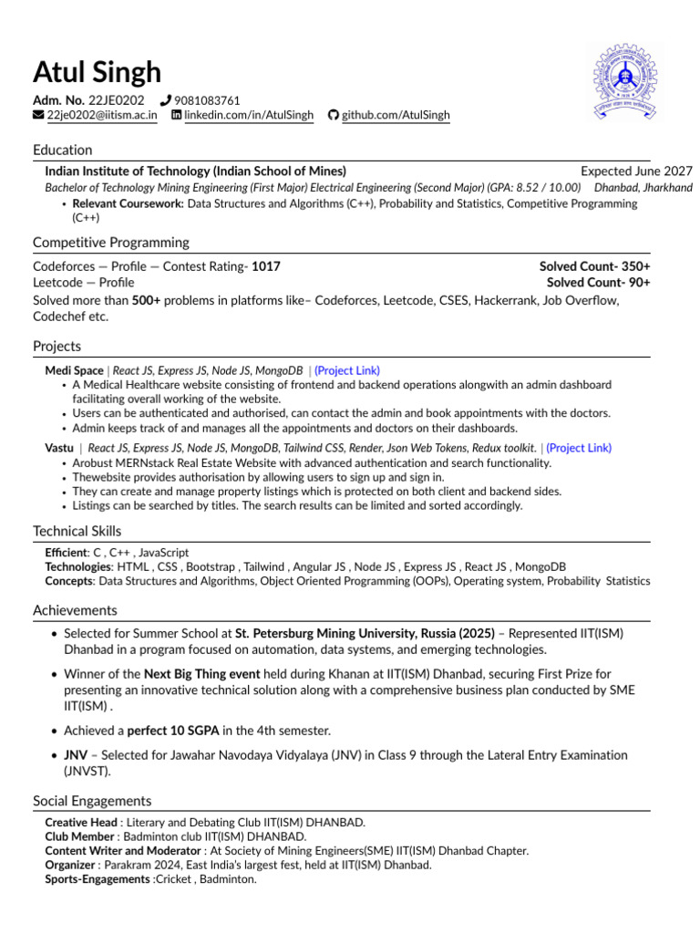 Resume Oncampus SDE | PDF | Information Technology | Computing