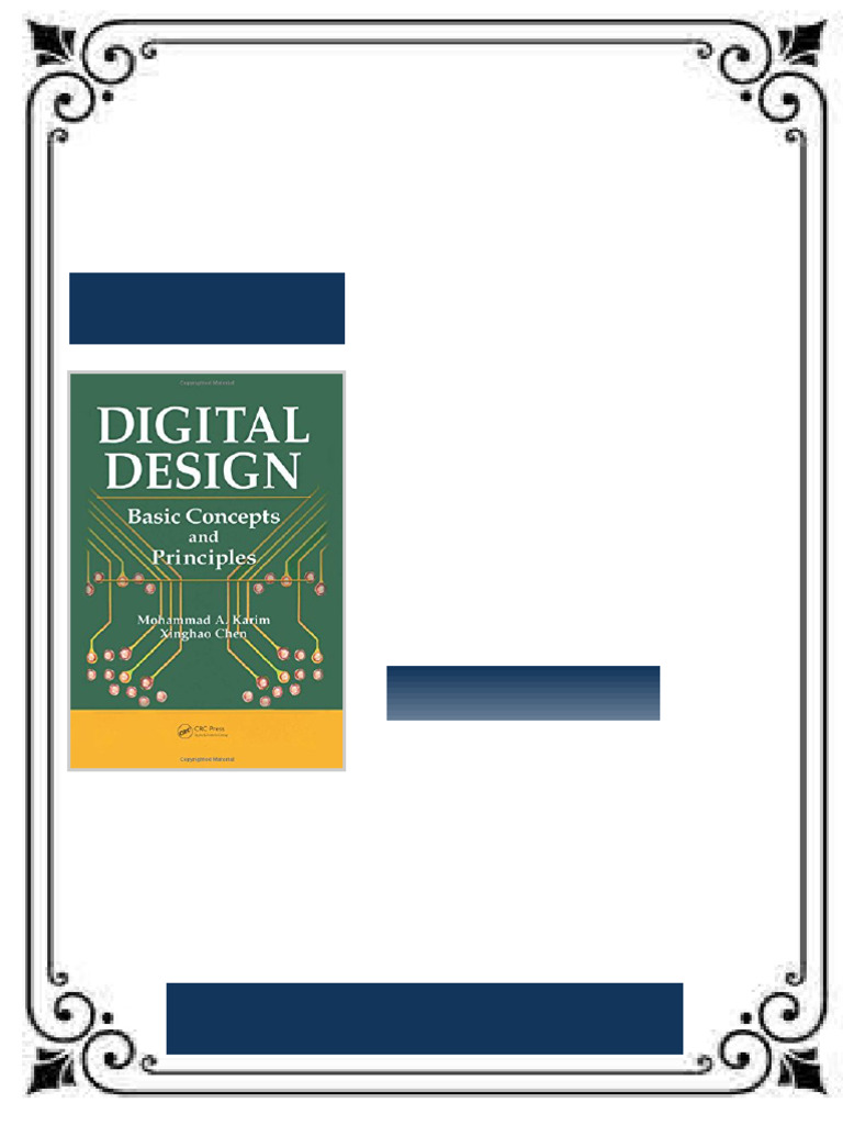 Digital Design Basic Concepts and Principles 1st Edition Mohammad A ...