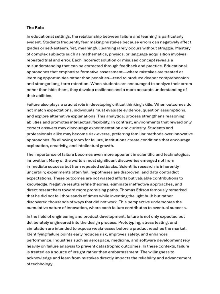 The Role | PDF | Entrepreneurship | Mindset