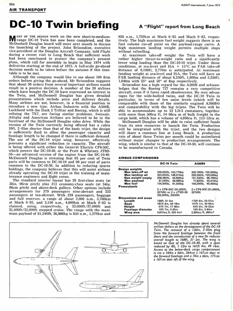 DC10_Twin | PDF | Aerospace | Monoplane