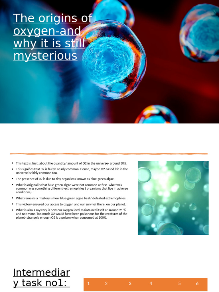 The Origins of Oxygen Version ENT V1 | PDF | Cyanobacteria | Earth Sciences