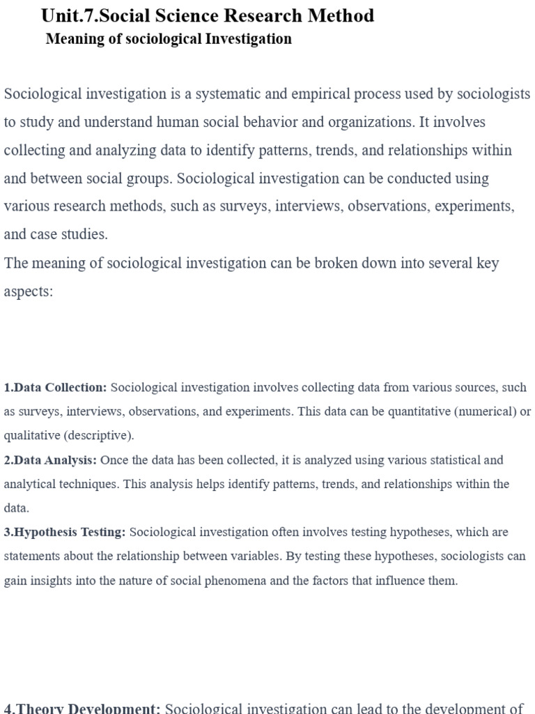 Understanding Sociological Research Methods | PDF | Sociology | Positivism