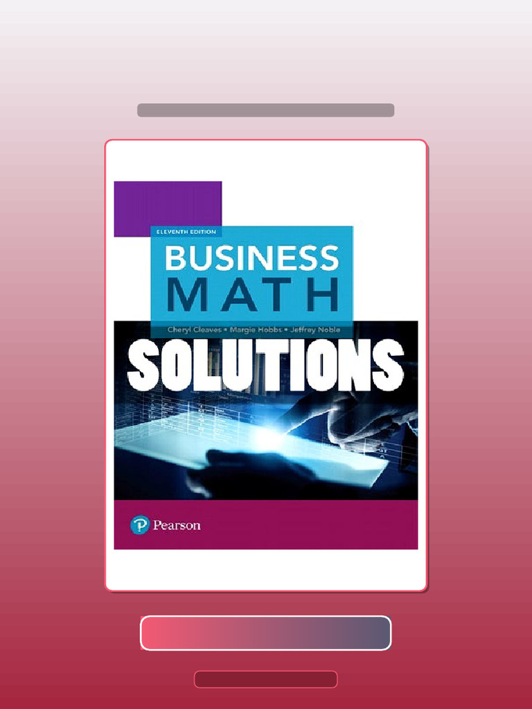 Business Math 11th Ed Cleaves eBook and TestBank Bundle Test Bank | PDF ...