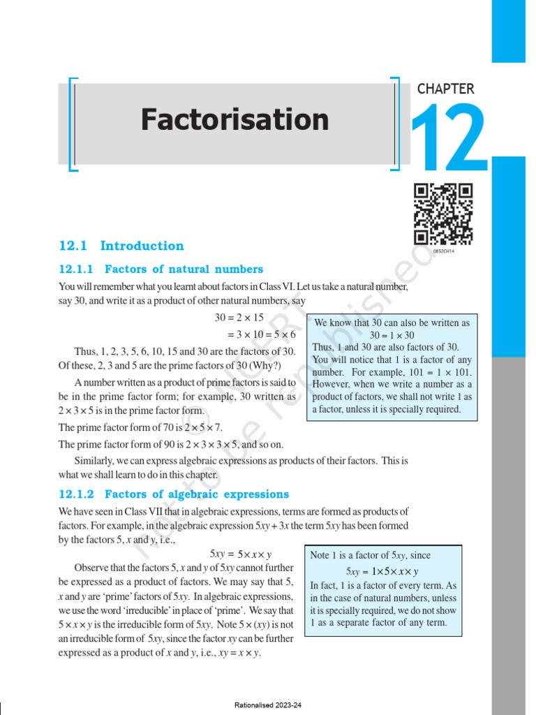 Cbse Class 8 Maths Chapter 12 | PDF | Division (Mathematics ...