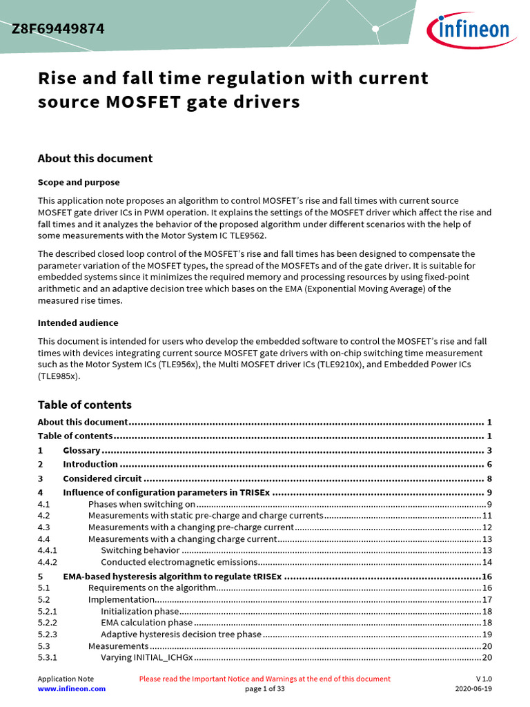 MOSFET Rise and Fall Time Control Guide | PDF | Mosfet | Amplitude