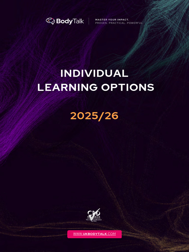 Body Talk Individual Learning Options 2025 - 26 | PDF | Educational ...