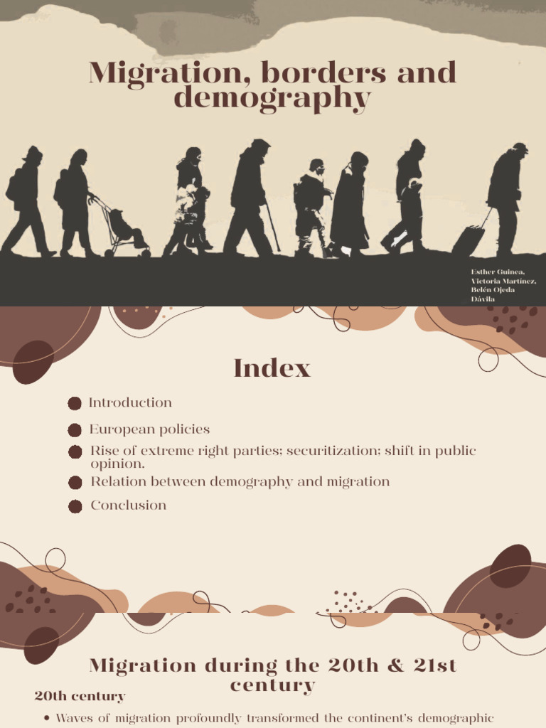 Migration, borders and demography | PDF | Human Migration | Immigration
