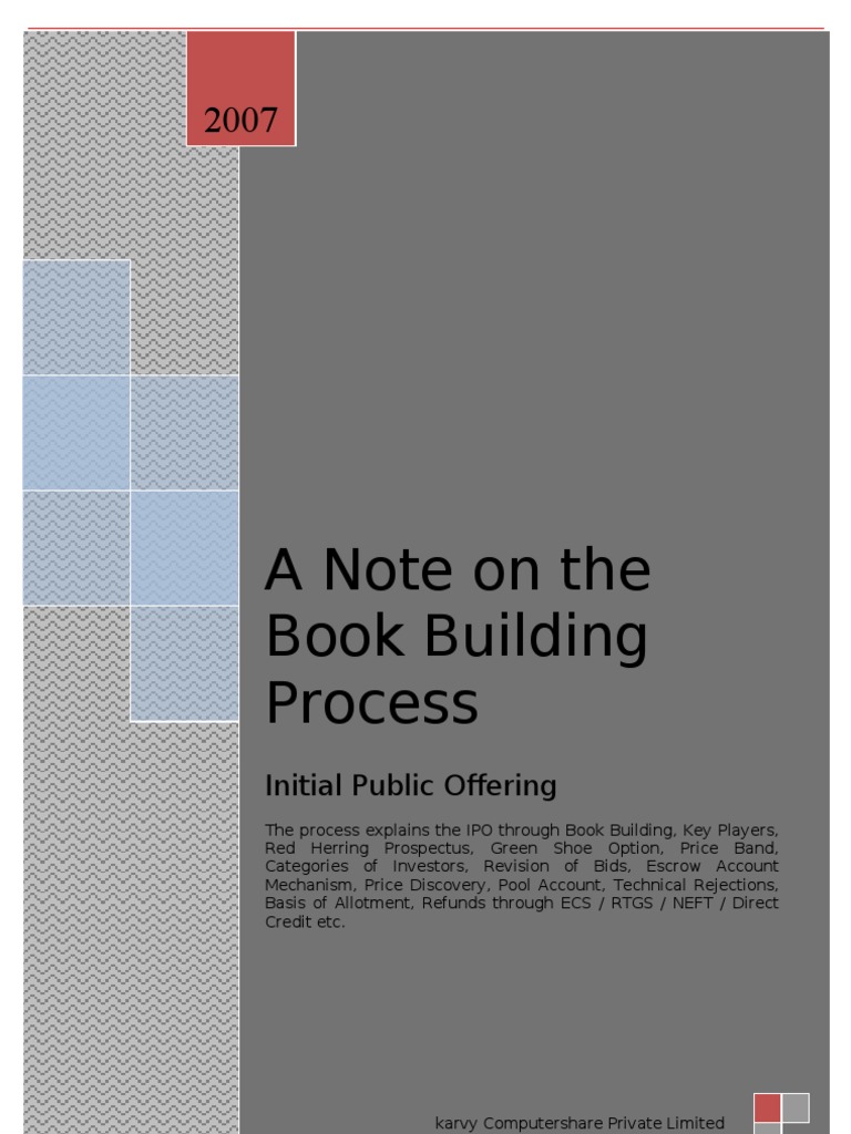 IPO Book Building Process Guide | PDF | Clearing (Finance) | Stocks