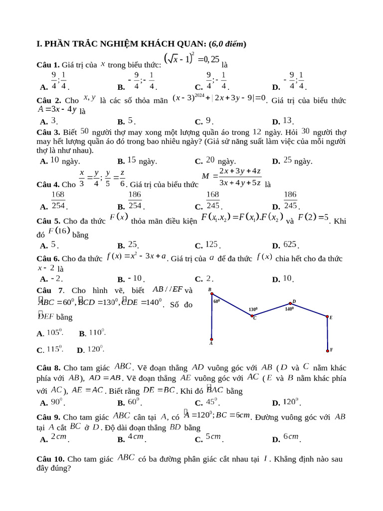 Test Dau Vao | PDF