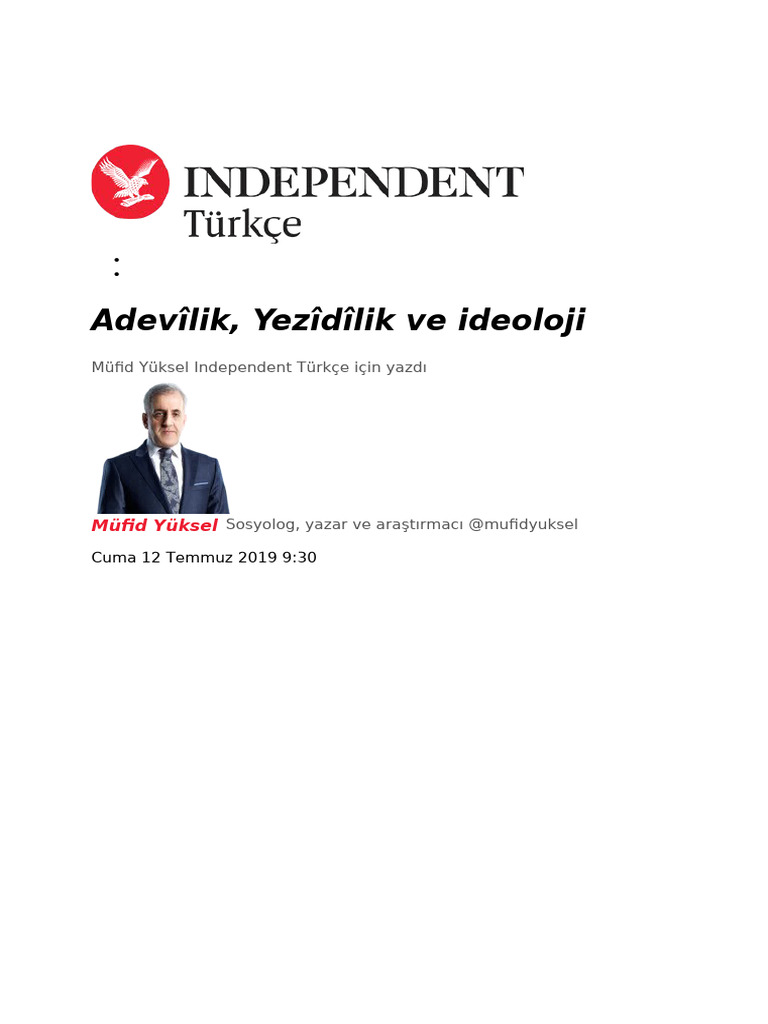 Yezidilik Müfit Yüksel | PDF