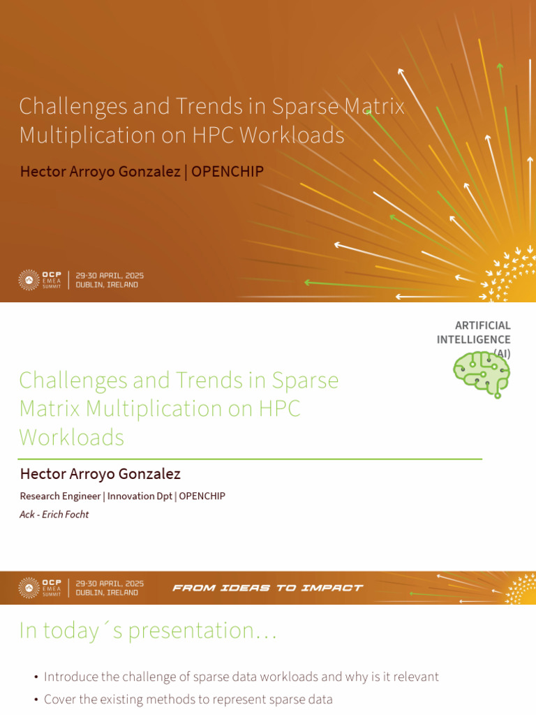 6461 - Challenges and Trends in Sparse Matrix Multiplication On HPC ...