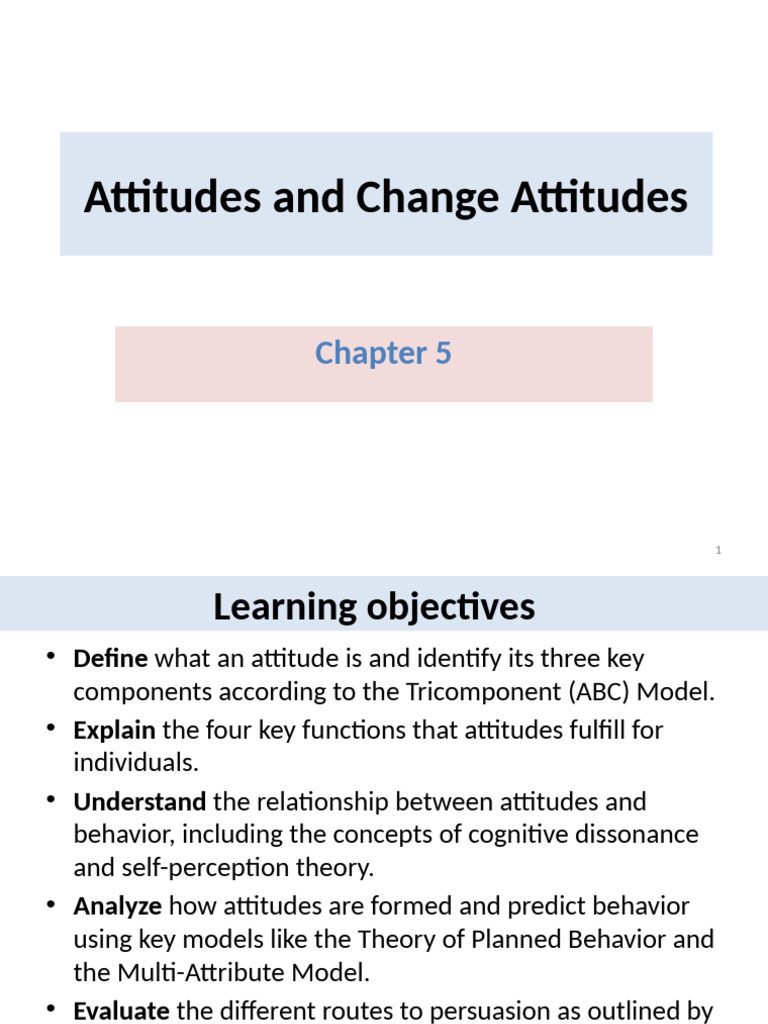 CB chapter 5 | PDF | Attitude (Psychology) | Behavior