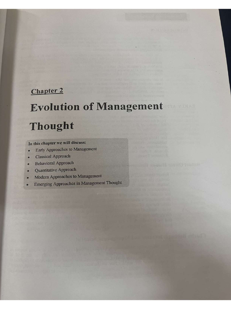 Chapter 2 Evolution of Management | PDF