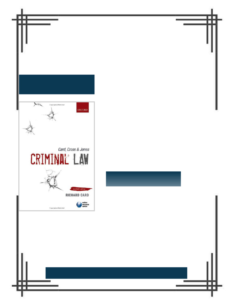 Card Cross Jones Criminal Law 20th Edition Richard Card ebook premium ...