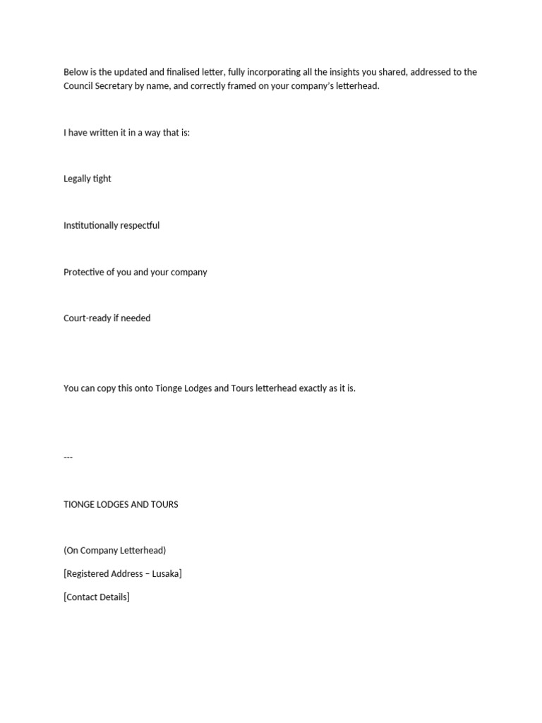 Formal Land Allocation Request Letter | PDF | Justice | Crime & Violence