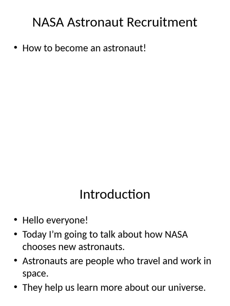 NASA Astronaut Recruitment A1-A2 | PDF