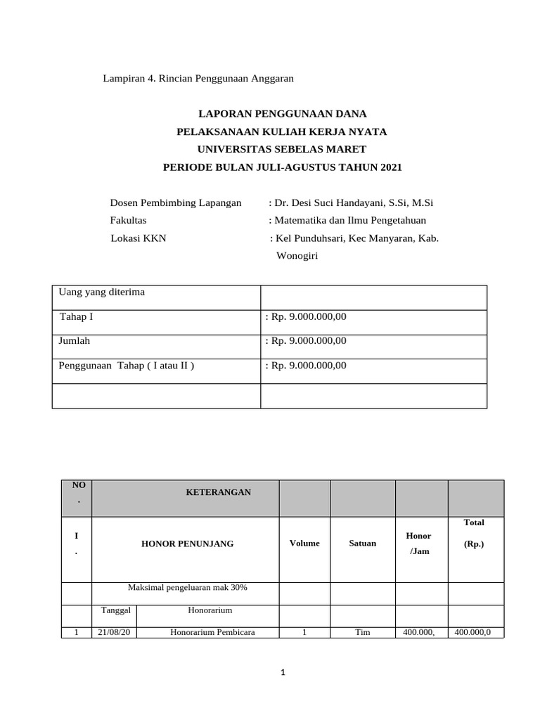 SPJ TIM KKN 255 | PDF
