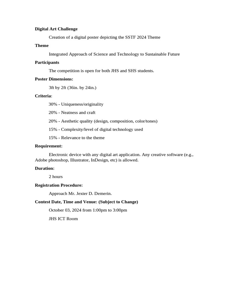 Digital Art Challenge | PDF