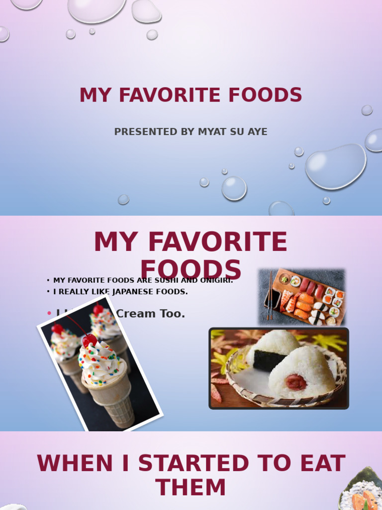 My Favorite Foods | PDF