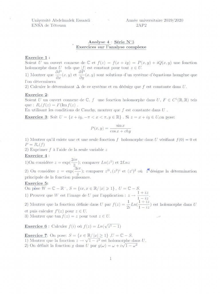 Série N°3_AC_2AP2_Printemps 2020 | PDF