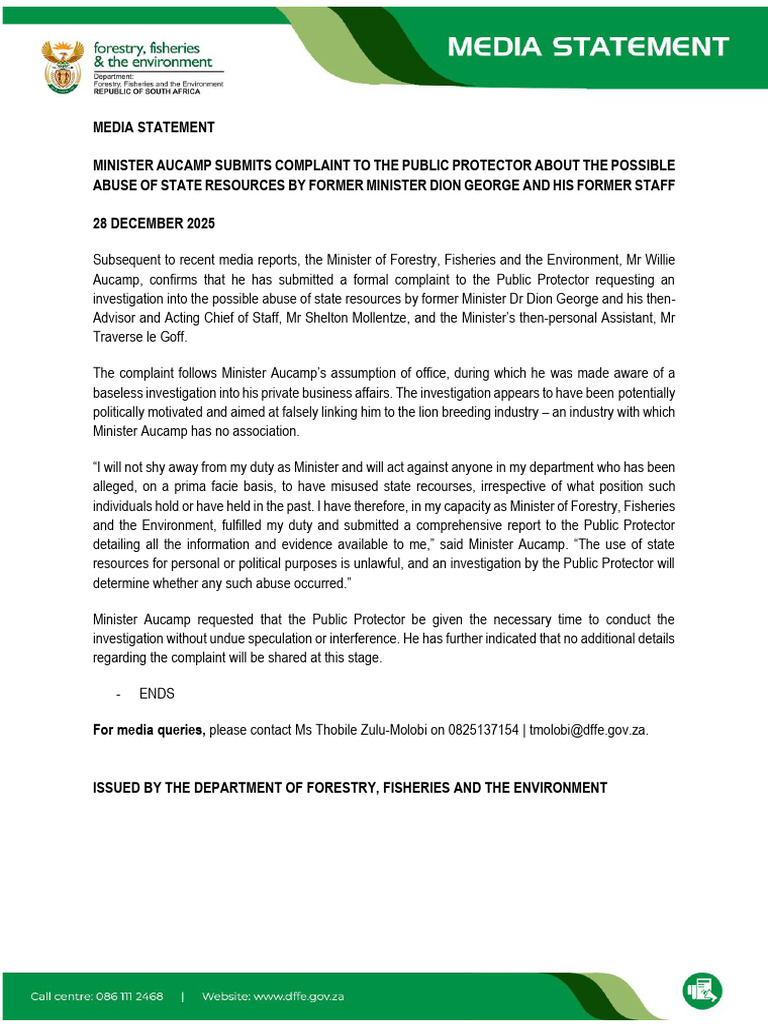 Media Statement - Public Protector | PDF