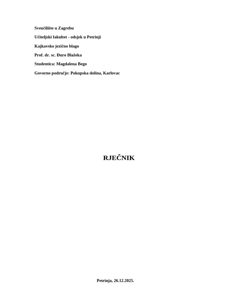 PT Magdalena Bego Pokupska Dolina | PDF