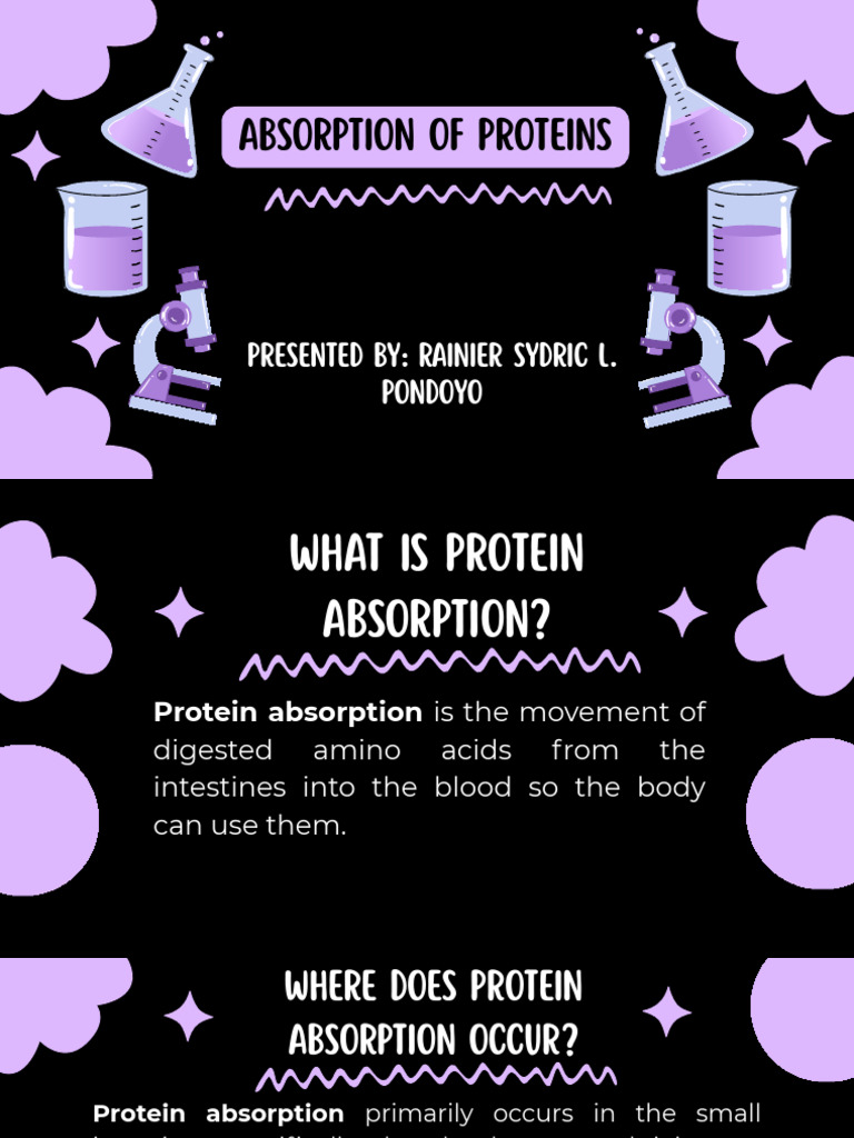ABSORPTION OF PROTEINS IN BIOCHEMISTRY FOR NURSING | PDF | Small ...