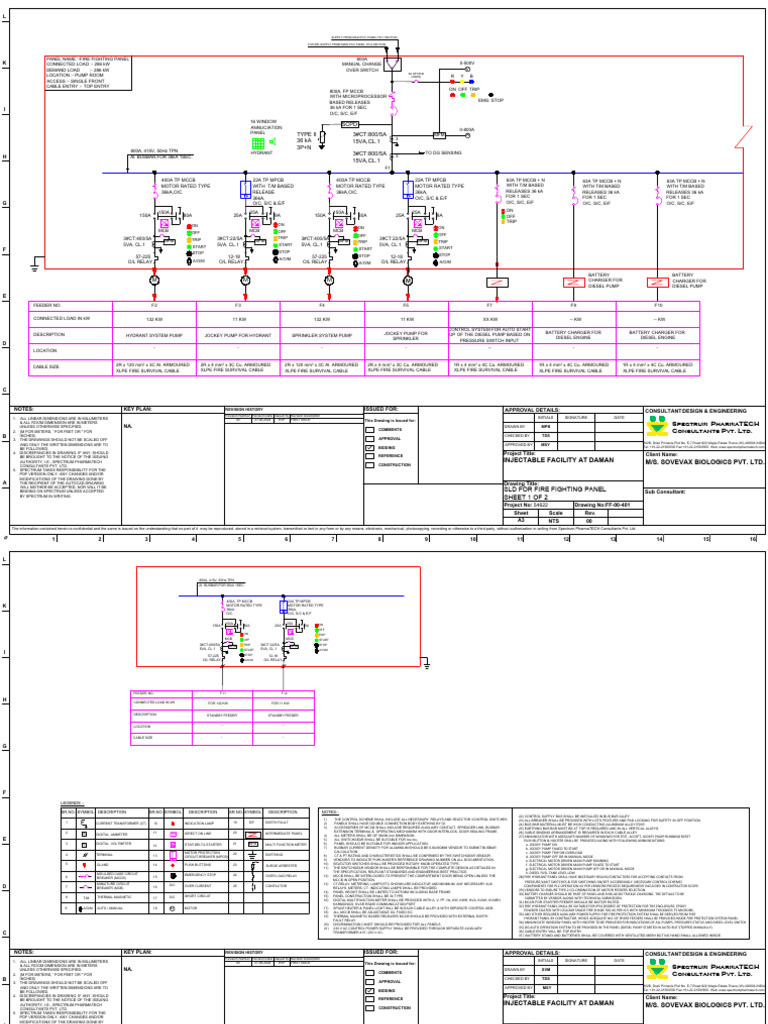 SLD For Fire Fighting Panel | PDF | Relay | Switch