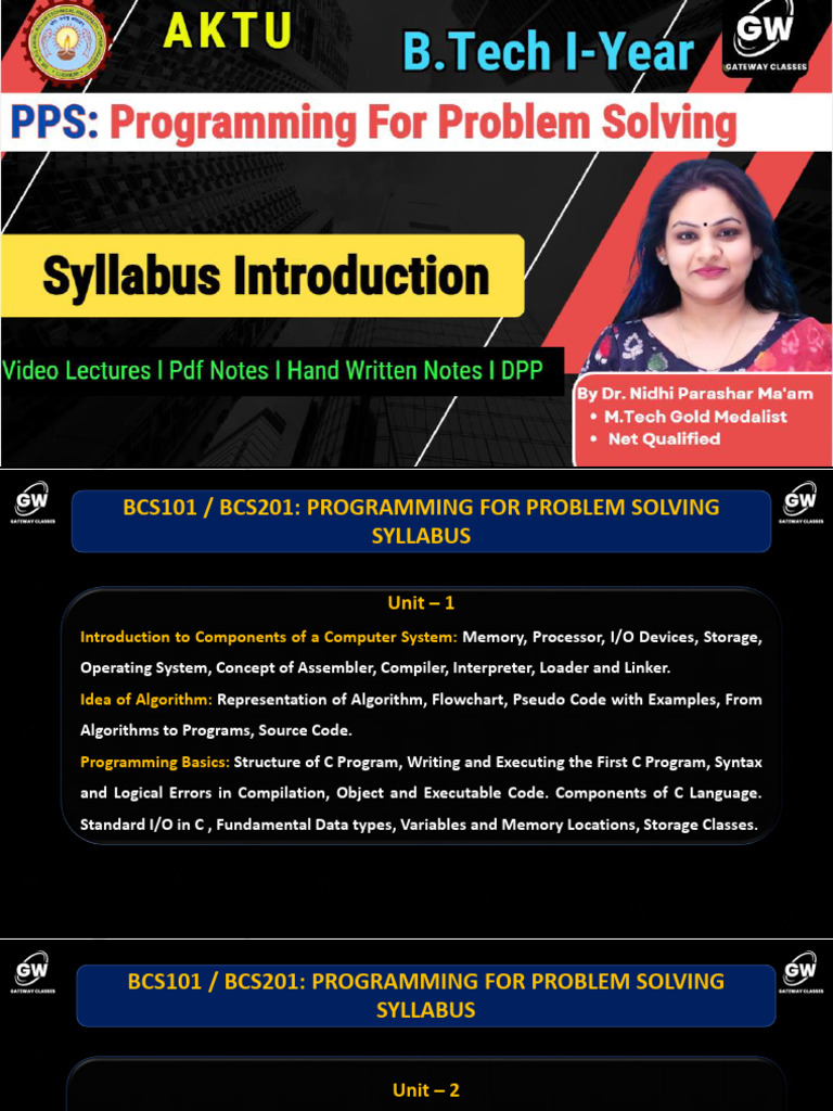 PPS SYLLABUS_65760510_2025_12_27_12_02 | PDF | Pointer (Computer ...