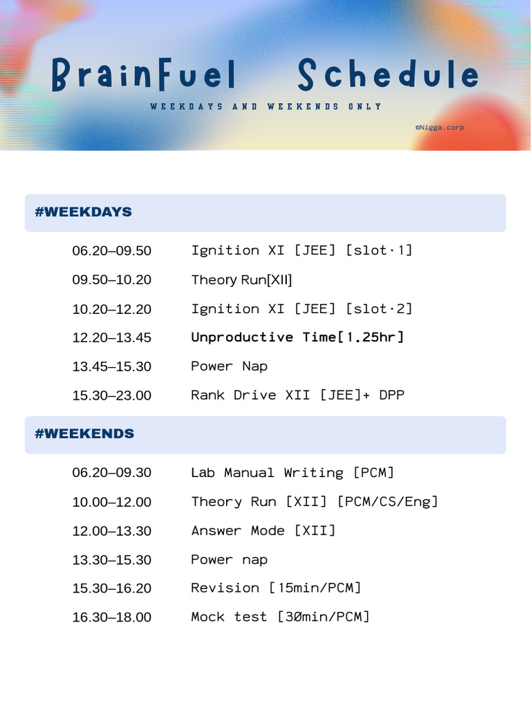 Daily Schedule (1) | PDF