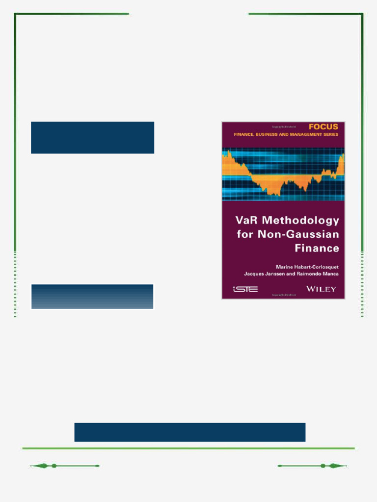 VaR Methodology for Non Gaussian Finance 1st Edition Marine Habart ...