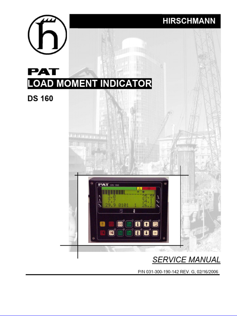 Grove Pat Load Moment Indicator Ds160 Service Manual | PDF