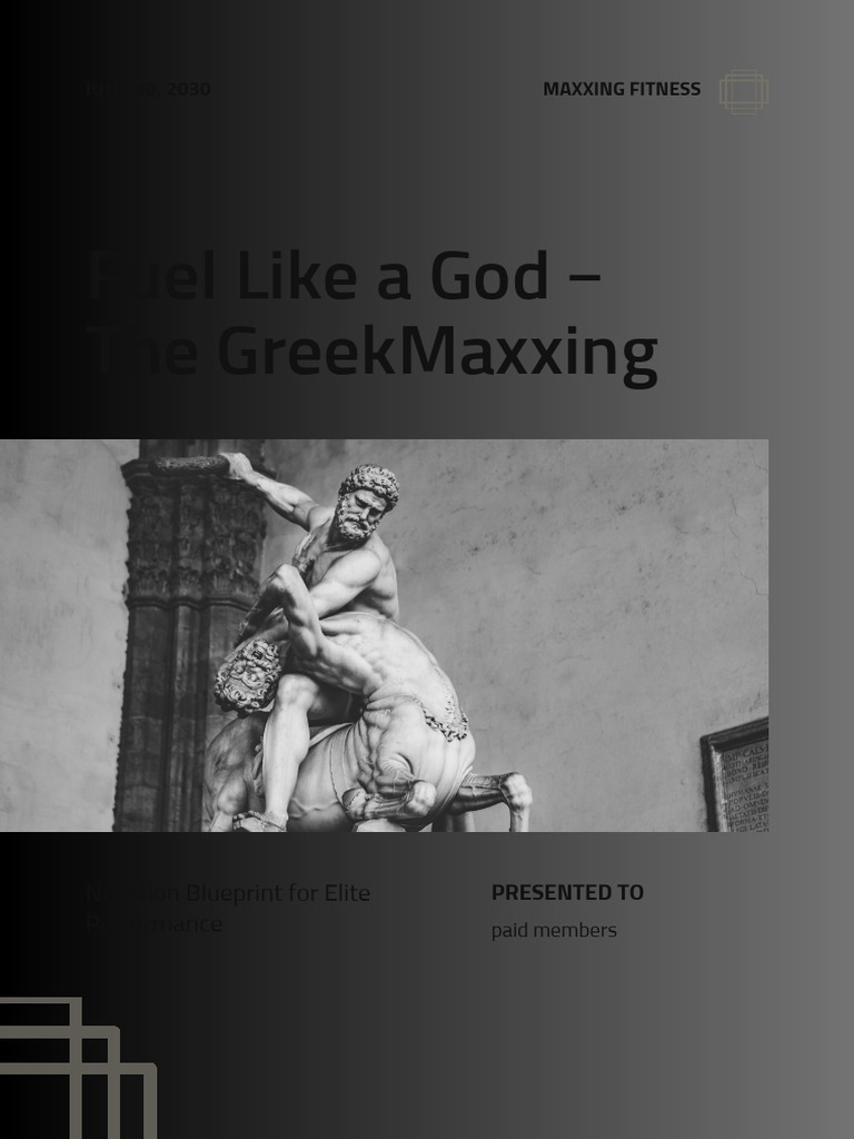 Document - Fuel Like A God - The GreekMaxxing | PDF | Meal | Foods