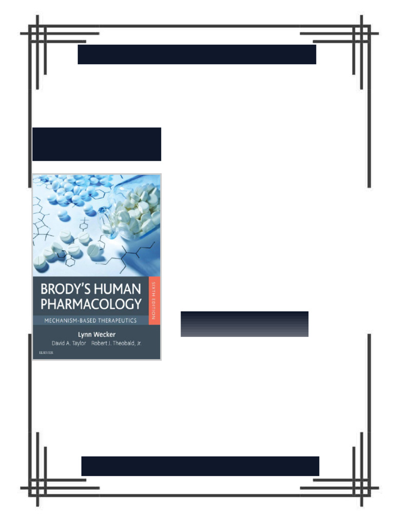 Brody’s Human Pharmacology: Mechanism-Based Therapeutics (Sixth Edition ...