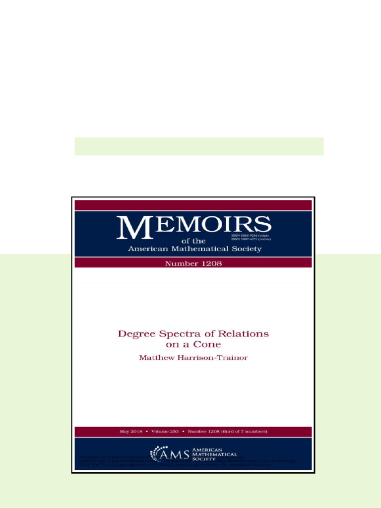 (Ebook) Degree Spectra of Relations on a Cone by Matthew Harrison ...