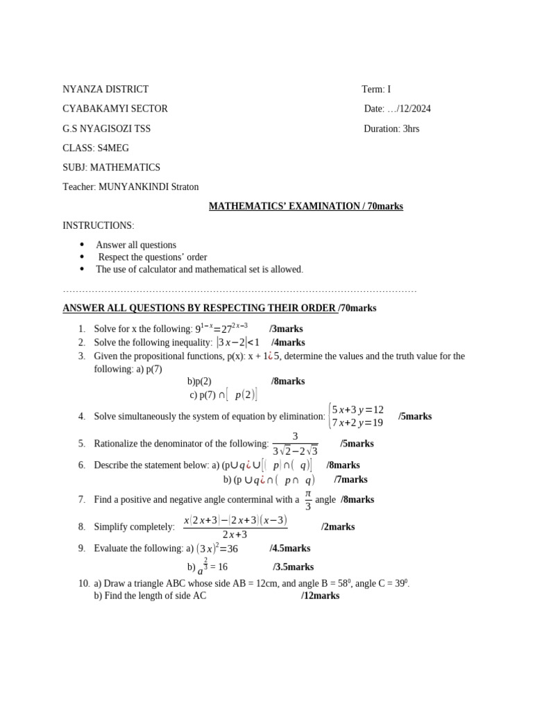 EXAM S4MEG 024-025 | PDF