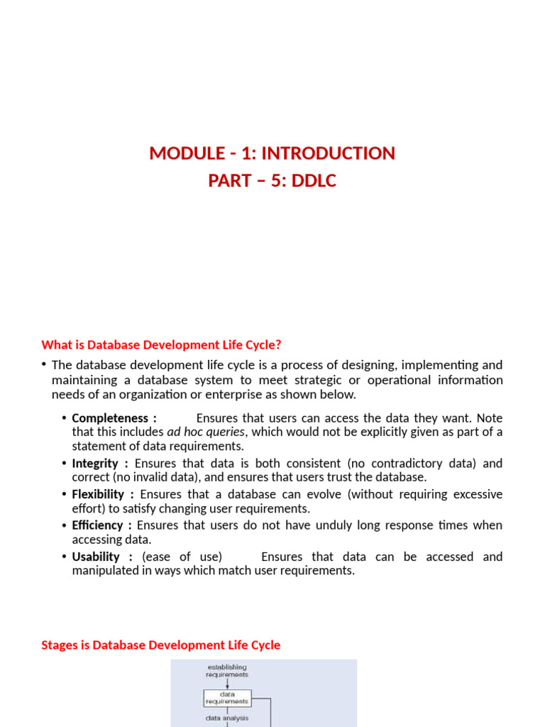 Database Development Life Cycle Explained | PDF | Databases | Data Model